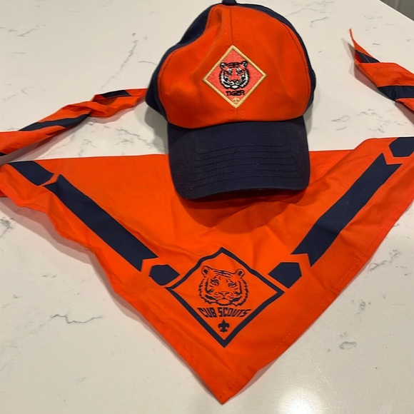 cub scouts | Accessories | Cub Scout Tiger Rank Neckerchief And Hat ...